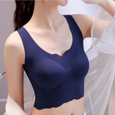 M-6XL Wireless Seamless Bra for Women Sleeping Vest Bra Ultr