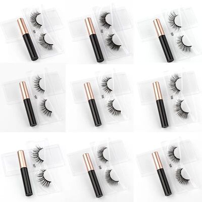 1 Pair Magnetic Eyelashes Wispy 3D Mink Lashes Natural Long