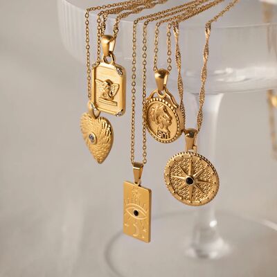 Youthway Stainless Steel Coin Pendant Necklace Autumn/Winter
