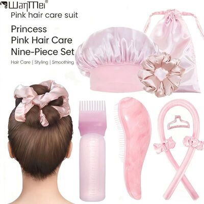 Heatless Hair Curler Set for Overnight Curls Bonnet with Mas