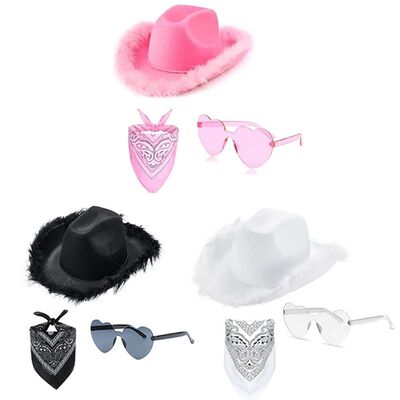Cowboy Hat Glasses Bandana Set  Bandanas Bachelorette Bridal
