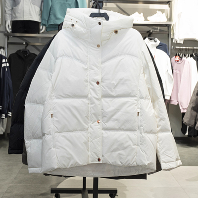 安踏正品保暖女装2025冬新款综训运动连帽防泼水羽绒服162547935