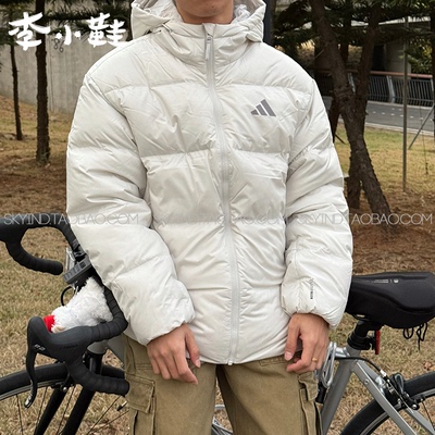 Adidas/阿迪达斯2025AW美式流光风羽三条纹羽绒服加厚保暖KC2478