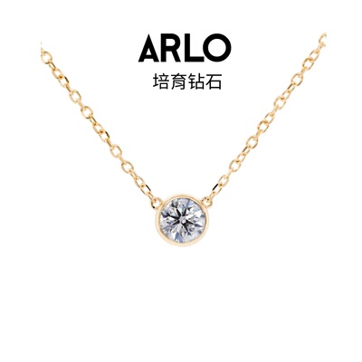 50份培育钻14K金锁骨链气质礼物