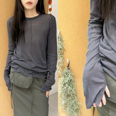 MACQNF正品100%强捻棉长袖T恤