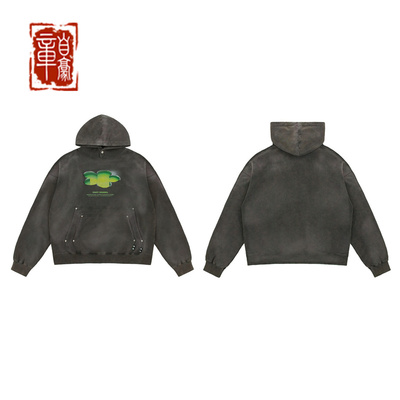 VandyThePink Robo Flower Logo Hoodie 幸运绿色花朵徽章连帽衫