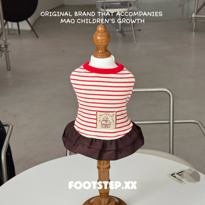 靴靴FOOTSYEP｜春秋猫咪狗狗衣服条纹毛衣泰迪比熊约克夏秋天可爱