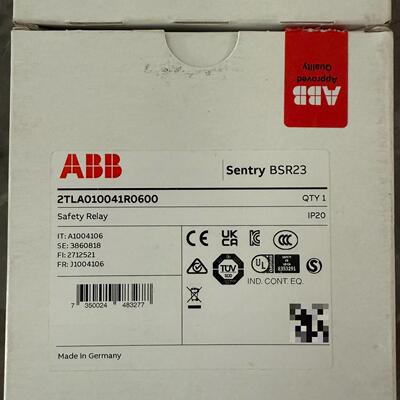 议价2TLA010041R0600 ABB Sentry BSR23 安全继电器维修