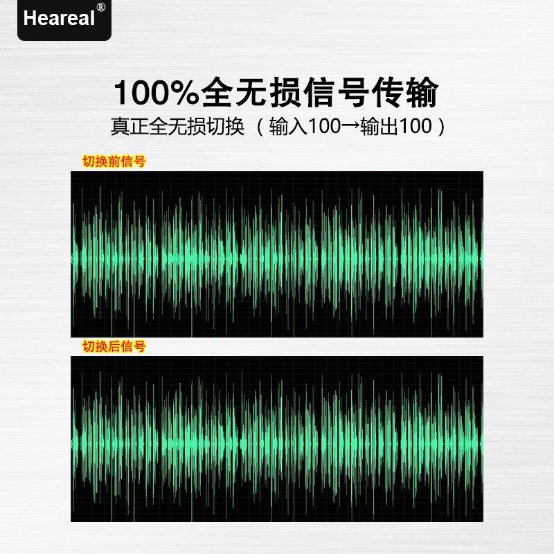 无损音频切换器4进4出 四输入四输出转换分配hifi音频信号转接器