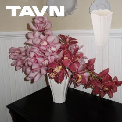 TAVN【Petal花瓣系列】哑光白陶瓷花瓶造型几何感创意装饰花器