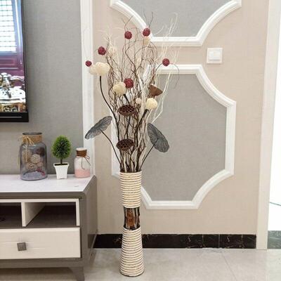 客厅干树枝干花装饰落地 玄关隔断橱窗龙柳 干 干燥树枝装饰花天