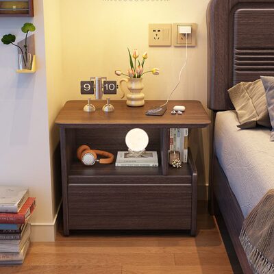 40cm小户型床头柜家用卧室床边收纳柜置物柜客厅实木储物小柜子