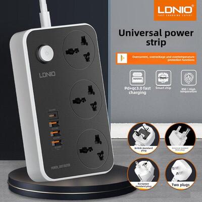 Ldnio英国标准香港版Qc3.0快速充电USB插头插座Pd20W英国标准插头