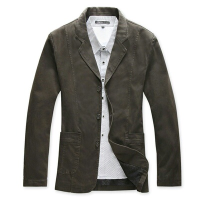 男装新款西装三粒扣休闲西服加肥加大码超大纯棉胸围104-150CM