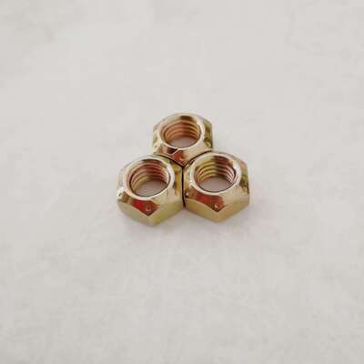 DIN980V美制全金属锁紧螺母 六角压点锁紧螺母7/16-14