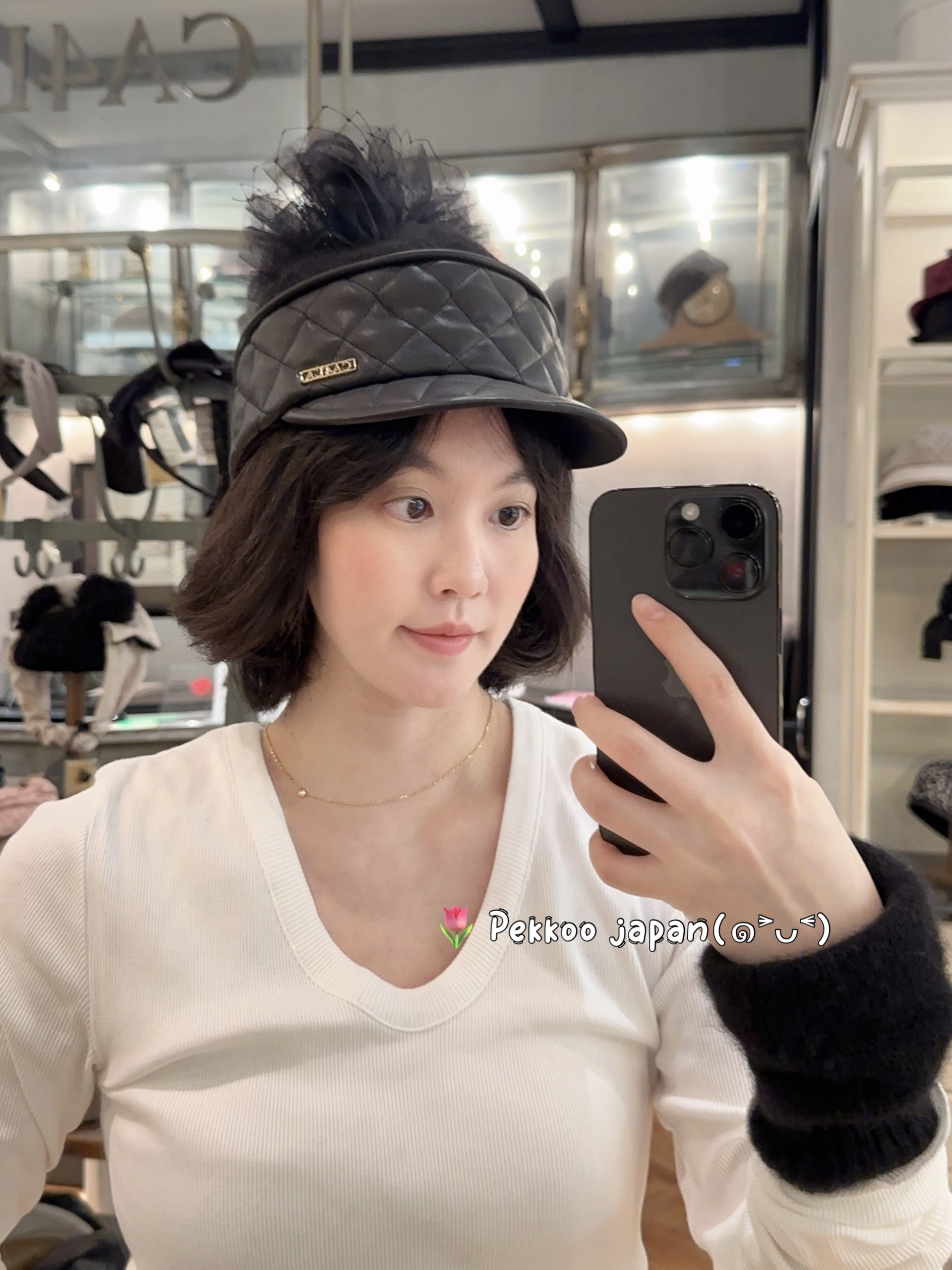 57.5cm CA4LA CAM20087 COLETTE 2 网纱装饰优雅鸭舌帽 棒球帽