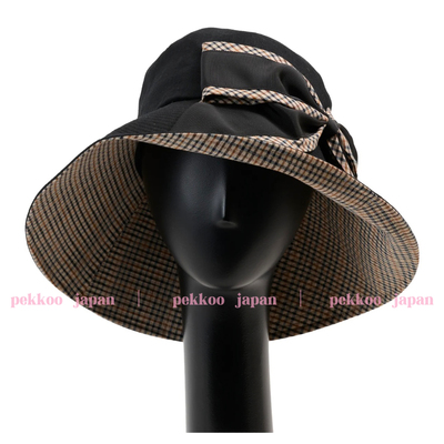 可洗uv防晒57cm Athena New York LUTON复古大蝴蝶结显脸小渔夫帽