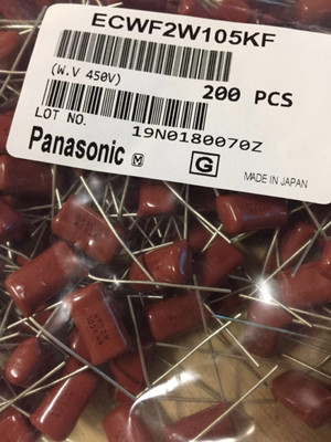 ECWF2W105KF  CBB 薄膜电容器 450V1uF  10%  15mm  松下