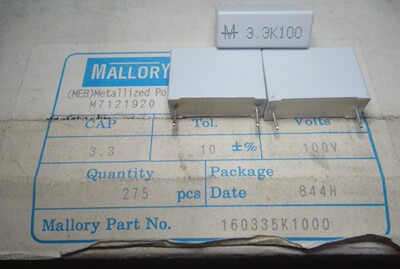 MALLORY3.3K100100V3.3UF电容