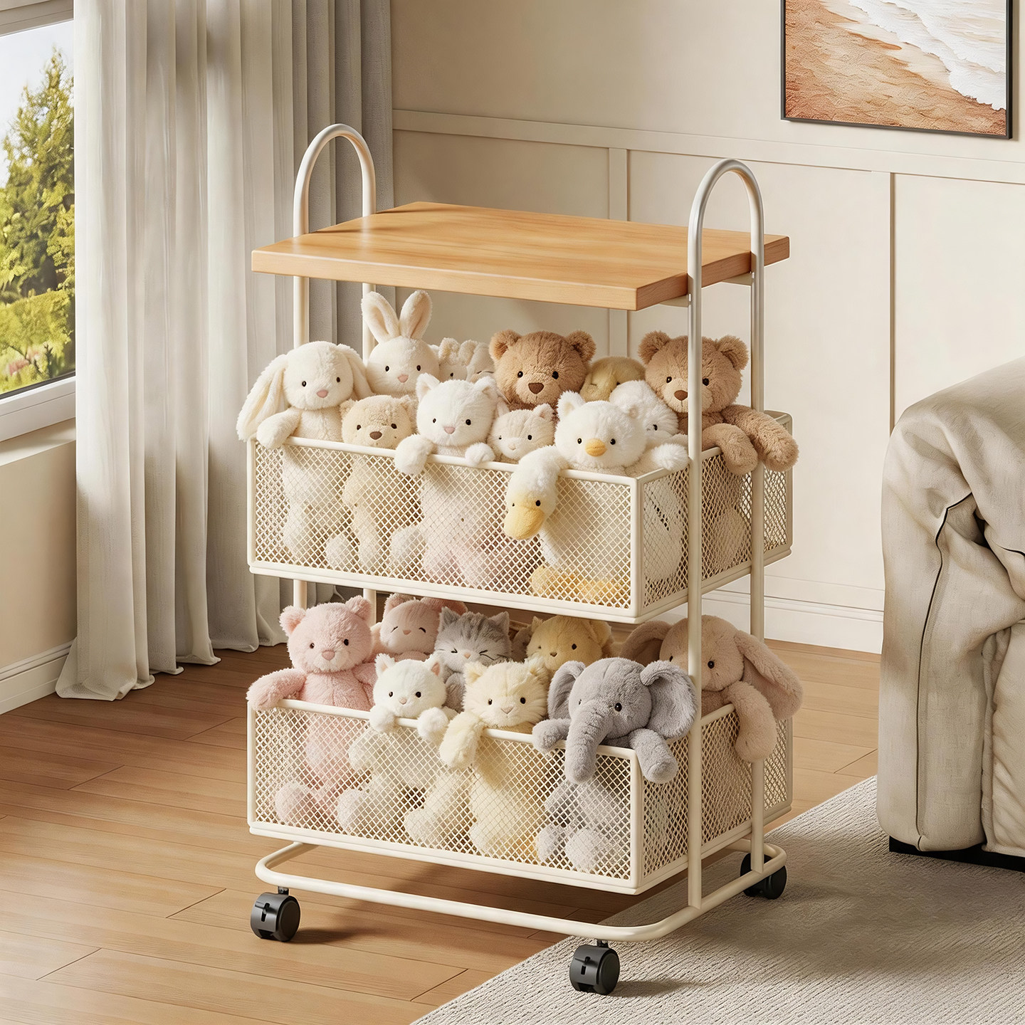 jellycat置物架毛绒玩具展示架玩偶公仔整理神器棉花娃娃放置架子
