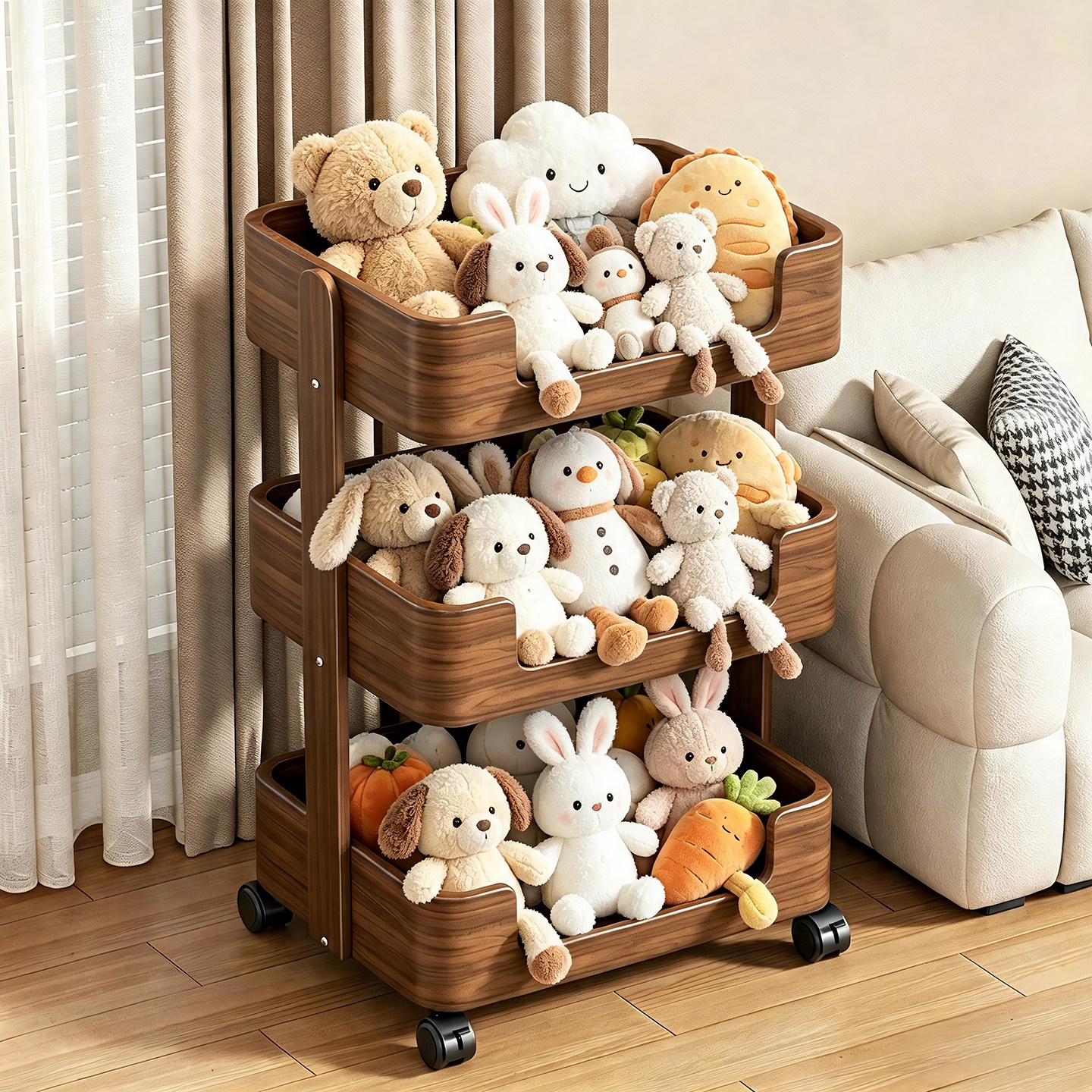 jellycat玩偶收纳架儿童公仔展示架毛绒玩具置物架多层娃娃摆放架