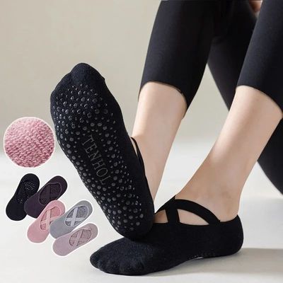 Yoga Socks Women Cotton Silicone Non-slip Pilates Grip