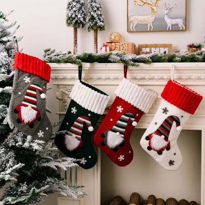 New Chistmas Decoations Rudolph Chistmas Stocking Faceless