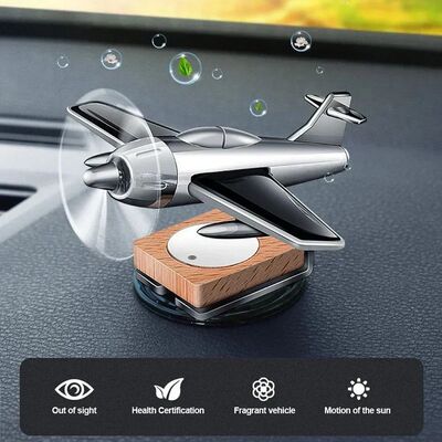 Creative Car Air Freshener Solar Aircraft Decoration Mini