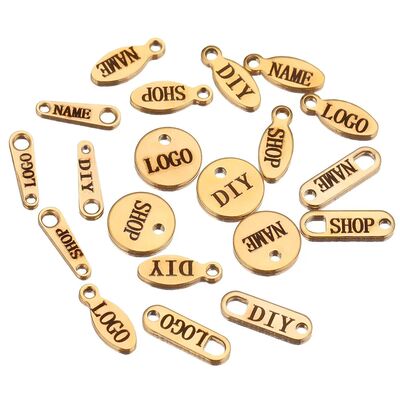 50pcs Customized Laser Engrave Name LOGO Stainless Steel