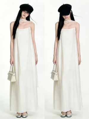 BubbleCui天丝吊带仙女连衣裙