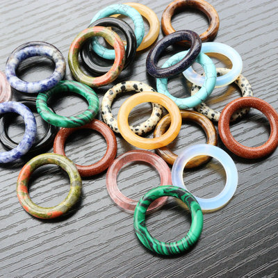 玉石圆环吊坠饰品配件