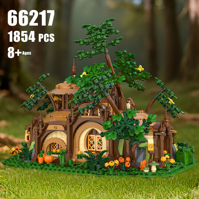 砖悦积木丛林避难所高难拼装玩具