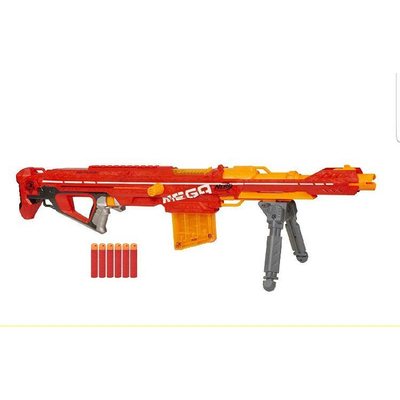 nerf 红狙冰透红狙mega系列百夫长美版橙机软弹发射器儿童玩具枪