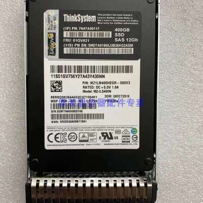 盒包 7N47A00117 400GB 12G 01GV821 SAS 服务器固态硬盘M5 X6议
