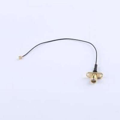 KH-FL2SMAK-IPEX-RG0.81-B140 射频连接线 双孔法兰SMA母头转一代