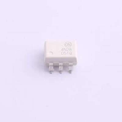 4N28SM 晶体管输出光耦 DC输入 隔离电压(rms):4170V SMD-6P