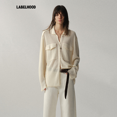 Liegee沙龙纸纱针织衬衫