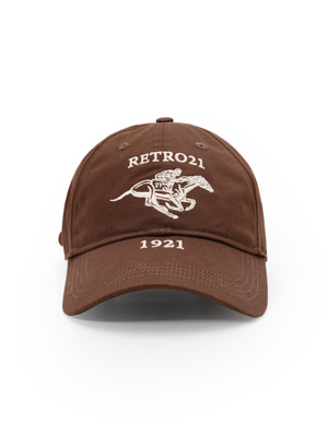 Retro21马术刺绣图案棕色棒球帽