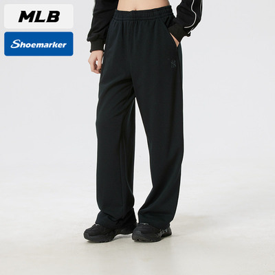 MLB针织长裤2026新款男女裤子宽松直筒裤NY黑色运动裤3APTB0261
