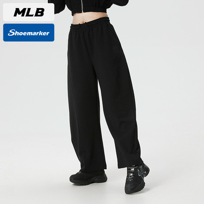 MLB官方男女裤子2026春季新款运动裤休闲针织长裤NY卫裤3APTB0561