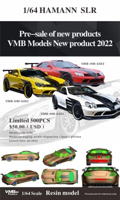 VMB 1/64 Hamann 改装版 奔驰 SLR 树脂仿真汽车模型