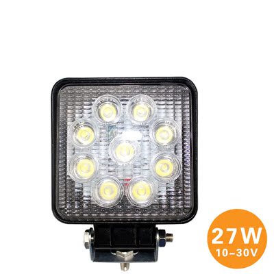 9珠LED工作灯 工程车灯 卡车灯worklight 叉车聚光方形防爆灯散光