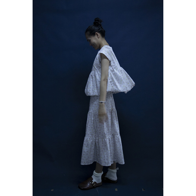 英国liberty Tana Lawn《The Cast act》云状贝壳褶皱上衣