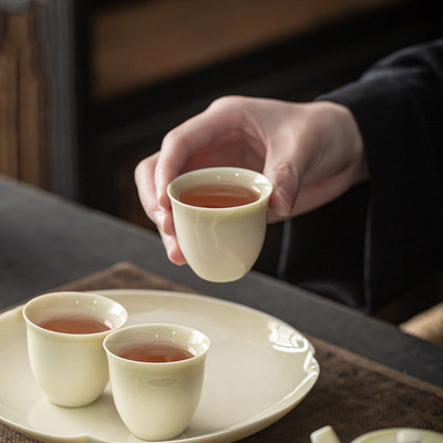 草木灰简约日式品茗杯茶杯
