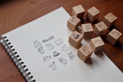 将可爱手帐装饰手账素材木质印章