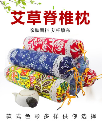 老粗布带花边糖果型礼品颈椎枕头