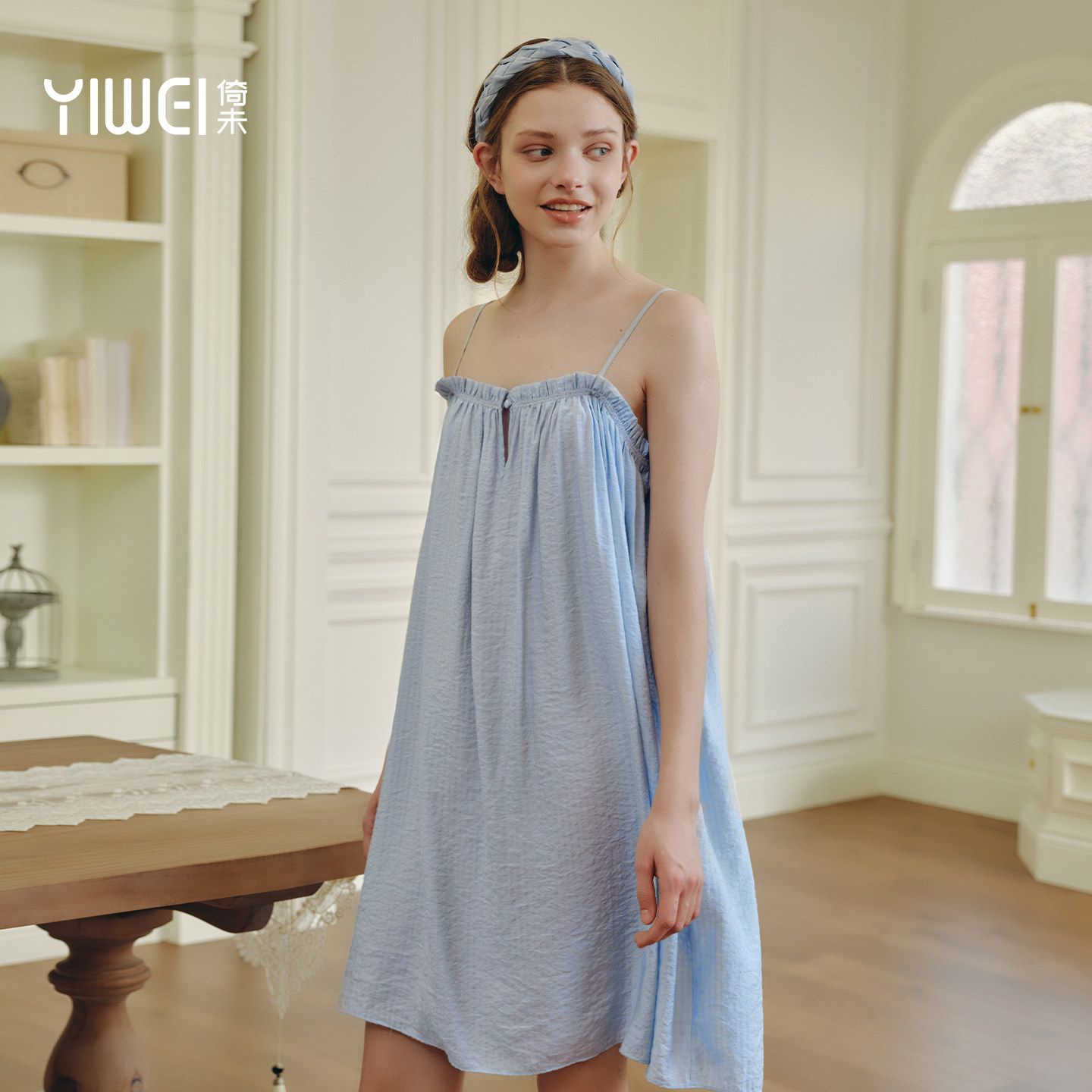 倚未YOLOO 吊带睡裙夏季女款甜美纯欲风睡裙可外穿家居服