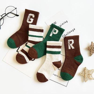 冬季加厚保暖珊瑚绒儿童袜