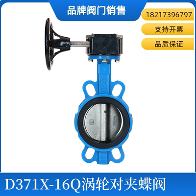 上海沪工阀门软密封涡轮对夹蝶阀