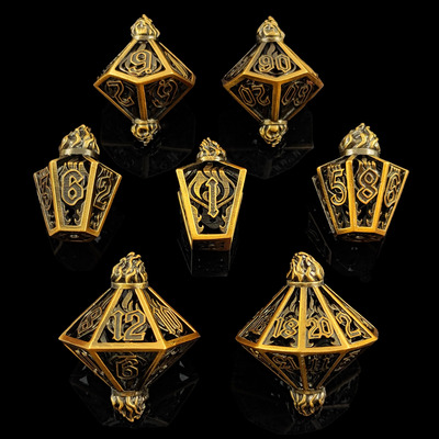 金属镂空COC跑团骰子桌游套装